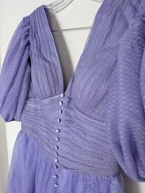 Dresses | Fairy Princess Dress Lavender Puff Sleeves Prom Party Wedding ...